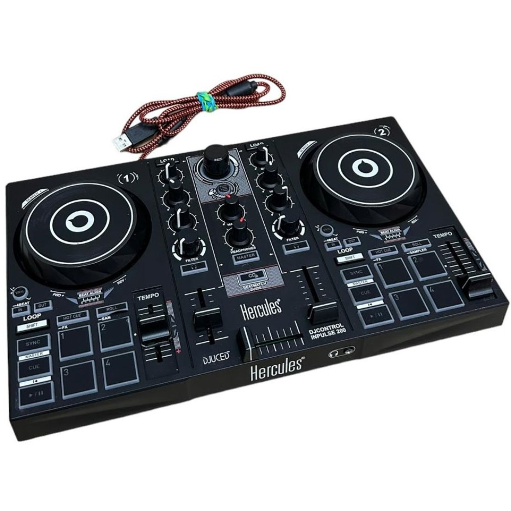Hercules Inpulse 200 DJ Controller + HDP DJ 45 Over Ear Headphones ...